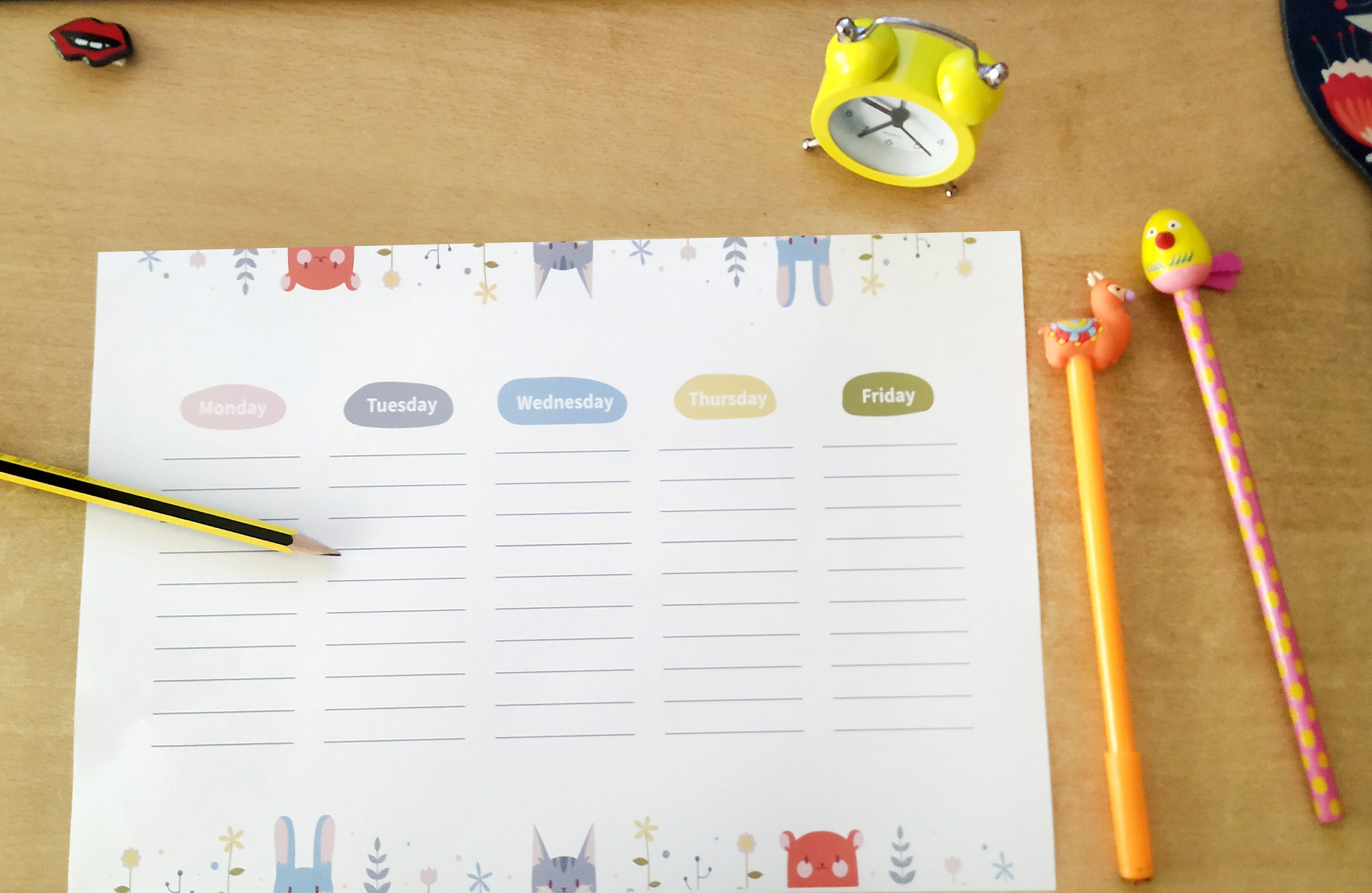 Kids Daily Schedule, Planner Printable, Activates Printable,printable ...