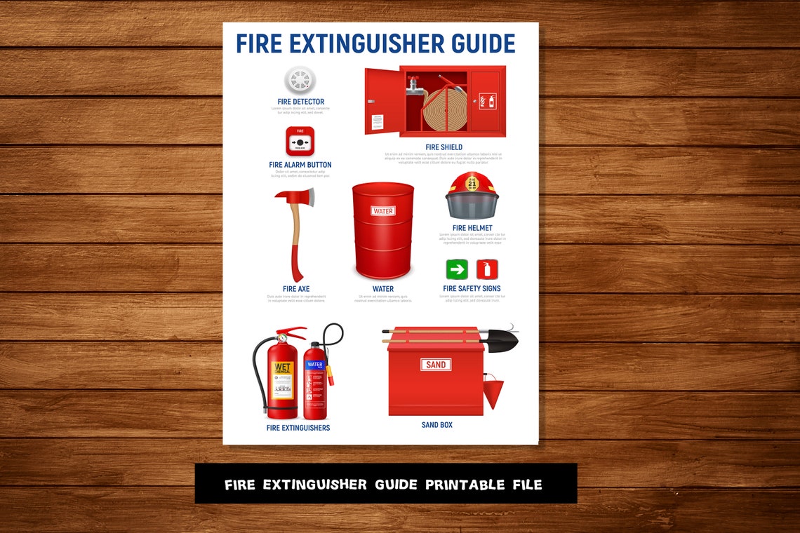 Fire Safety Fire Clipping Art Safety Signage Fire Exit - Etsy