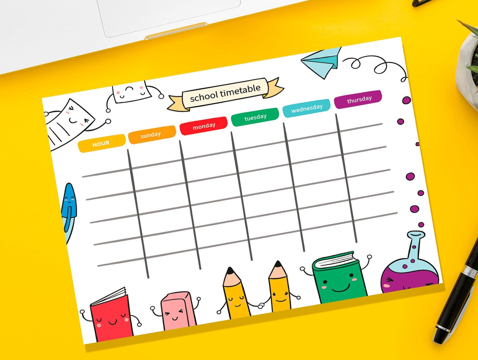 Kids Daily Schedule, Planner Printable, Activates Printable,home School ...