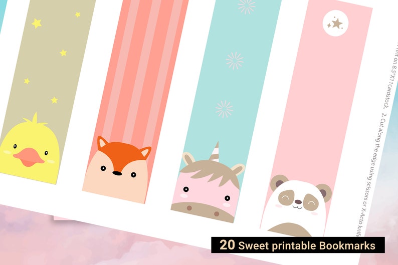 Bookmarks for Kids, Bookmarks Template, Animal Bookmarks, Printable ...