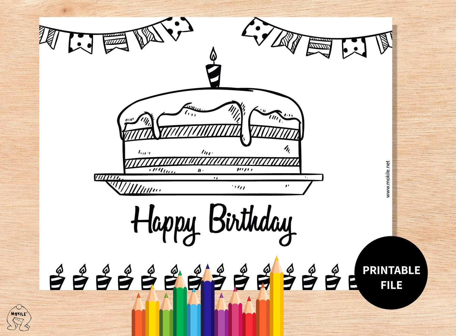 Birthday Activity Pages,birthday Printable,printable Coloring Pages ...