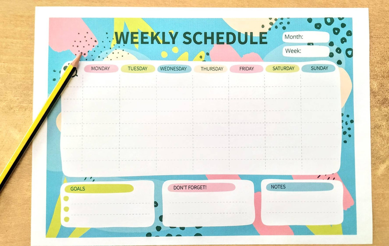Printable Weekly Plannerplanificador Semanal Imprimible - Etsy