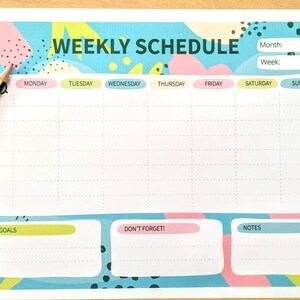 Printable Weekly Planner,planificador Semanal Imprimible, Gift, Fashion ...