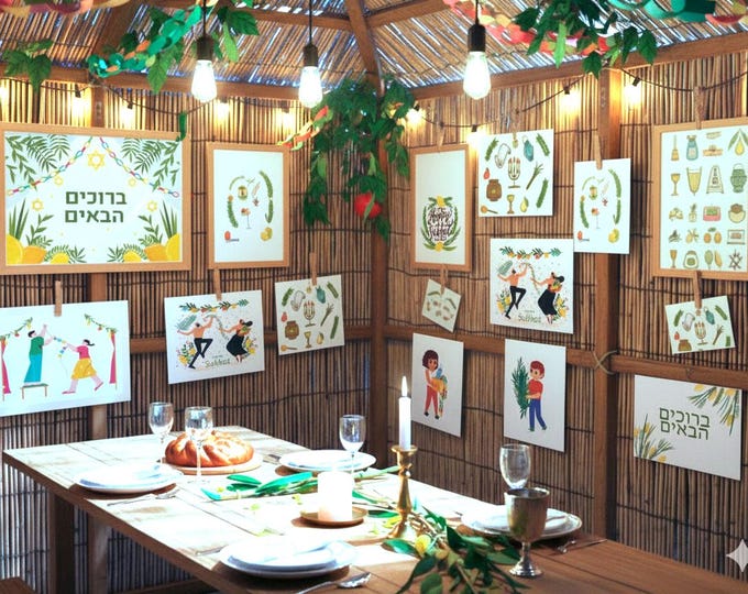 Sukkah Decorations-sukkot Paper Chains-holiday Crafts-flower of Life ...