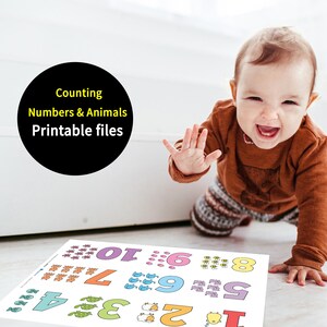 Numbers Chart counting Numbers-counting Animals toddler Chart, Learning ...