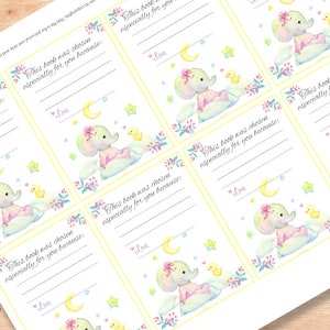 Bookplate Card,printable Bookplates,book Plates,elephant Book Plates ...