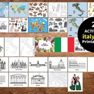 ITALY Map,distance Learning, Coloring Map, Italy Activites, Italy Kids ...