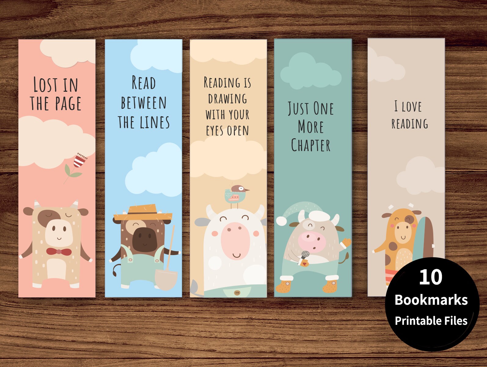 Printable Bookmarks Template, Bookmarks for Kids, Animals Bookmarks ...