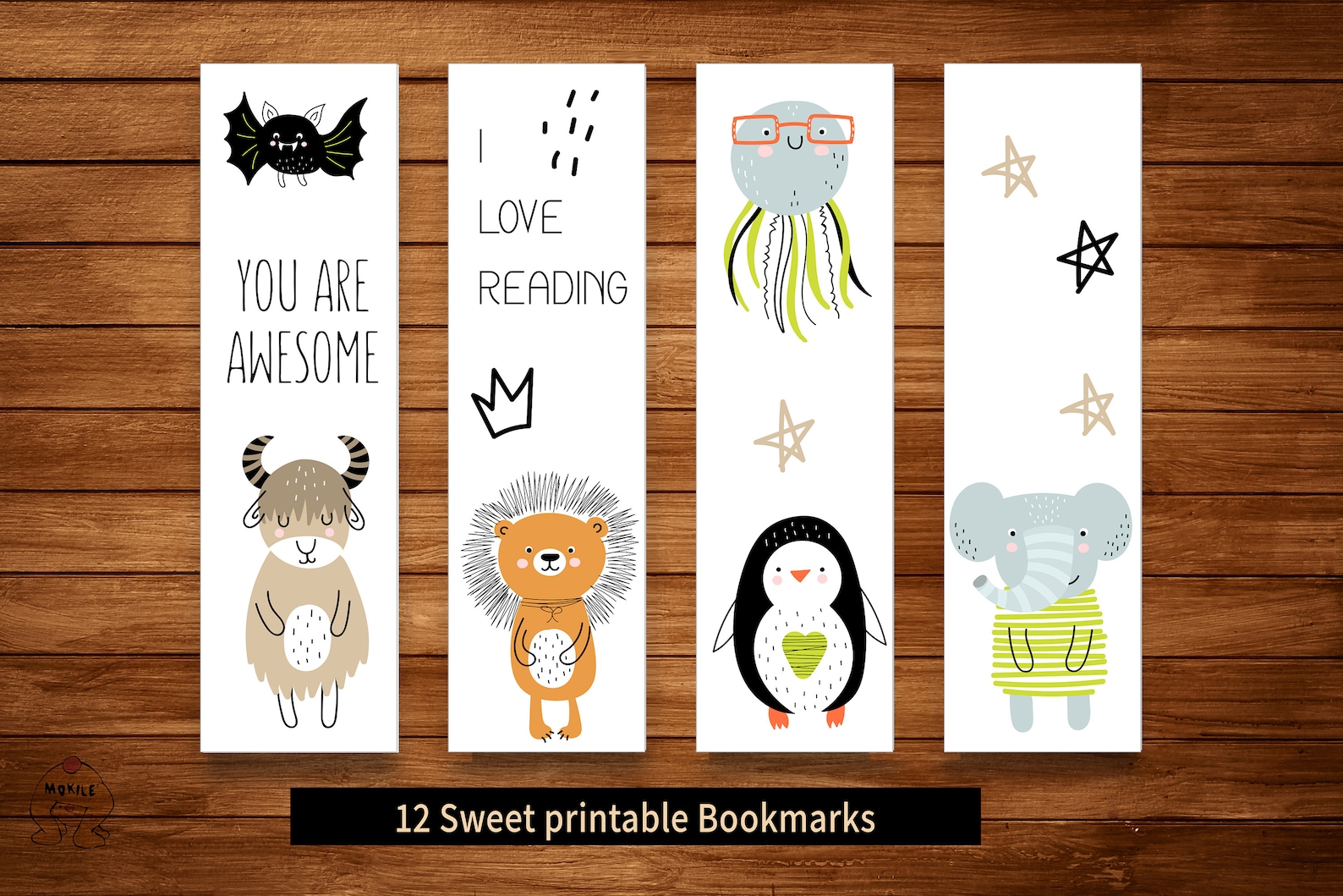 Printable Bookmarks Template, Animals Bookmarks, Printable Bookmarks ...