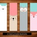 Printable Bookmarks Template, Animals Bookmarks, Printable Bookmarks ...