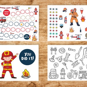 Printable Fire Engin Reward Chart, Sticker Chart, Instant Download ...
