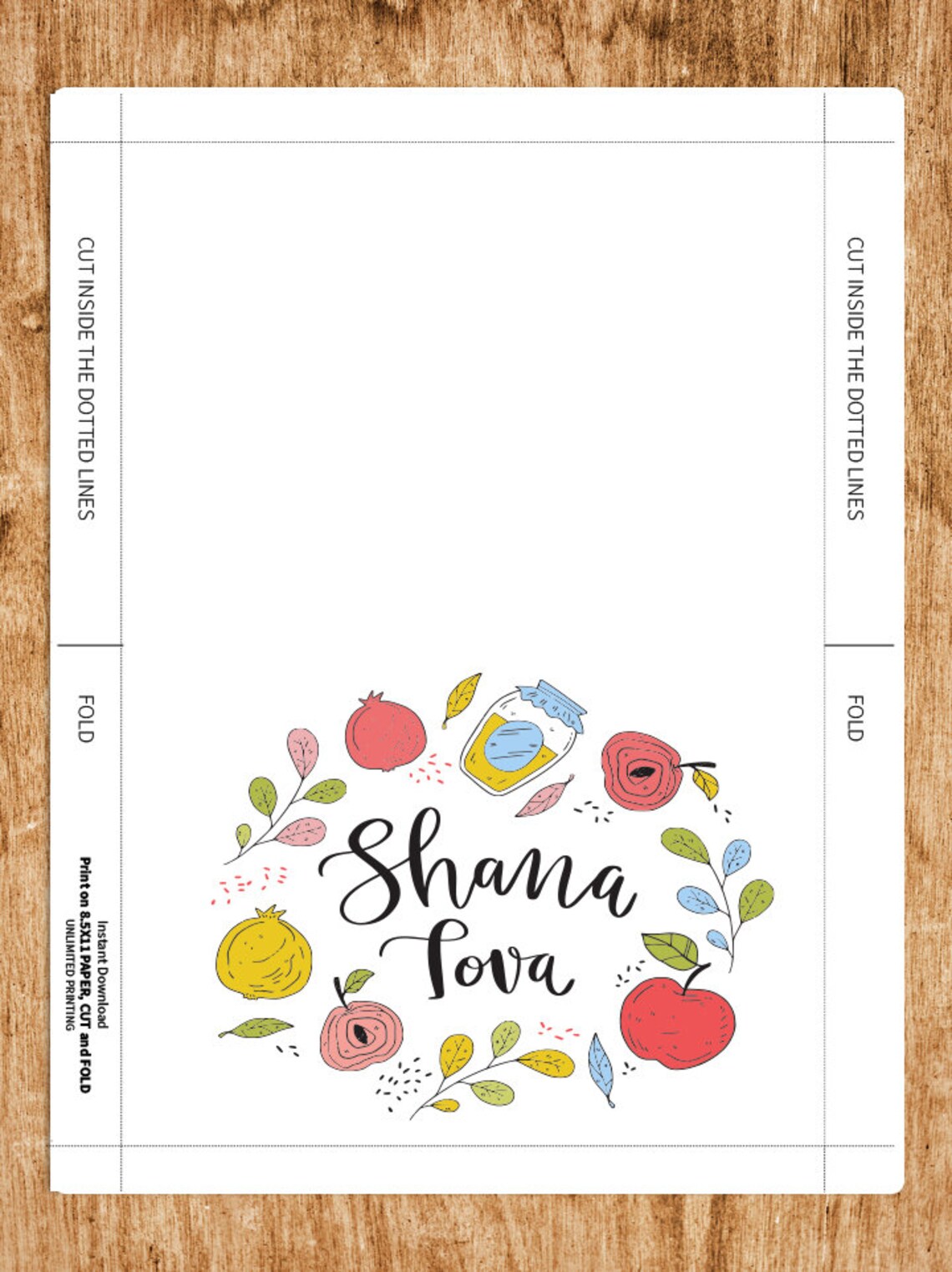 Rosh Hashanah Cards, Sahana Tova ,hebrew Shana Tova Card, Happy New ...