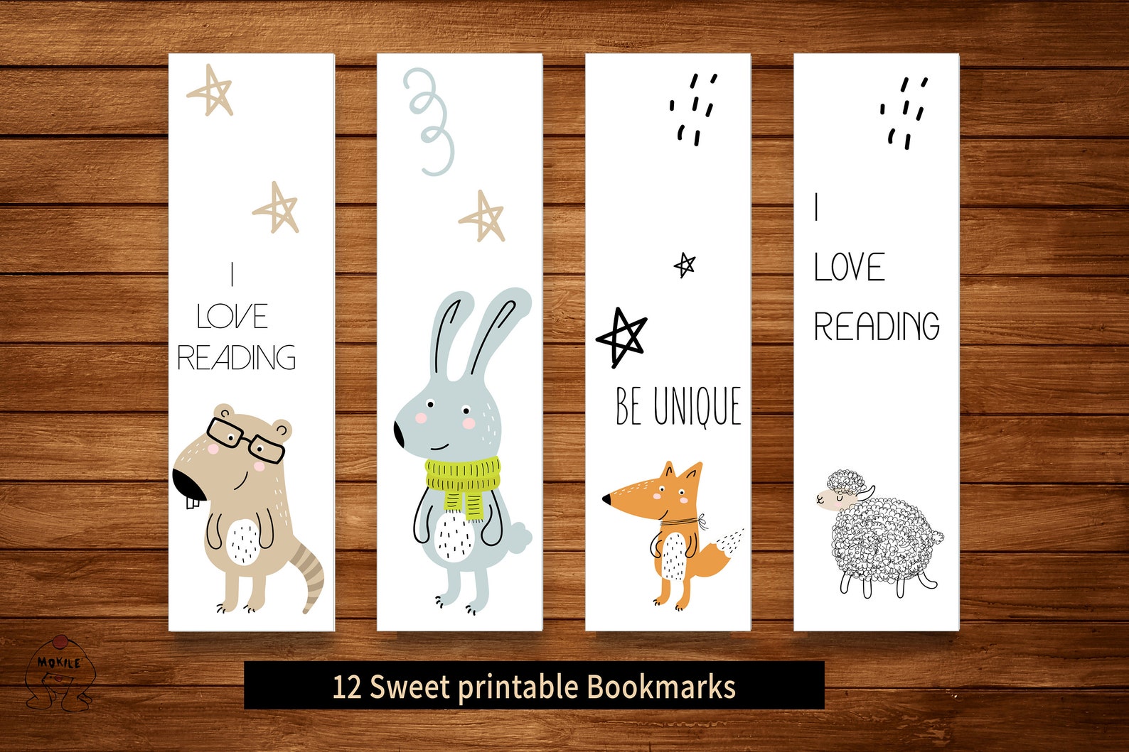 Printable Bookmarks Template, Animals Bookmarks, Printable Bookmarks ...