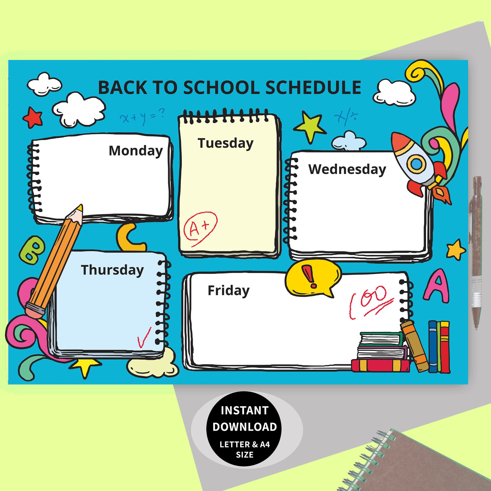 Keep Your Schedule on Track With Our Printable School Planner - Etsy