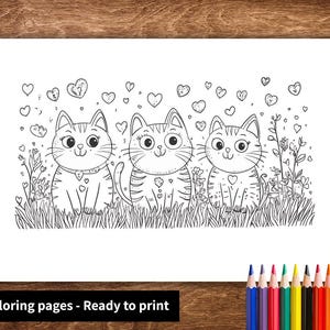 Printable Cat Coloring Pages 12 Cute and Playful Cat Designs Fun Cat ...