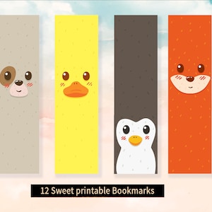 Printable Bookmarks Template, Animals Bookmarks, Printable Bookmarks ...