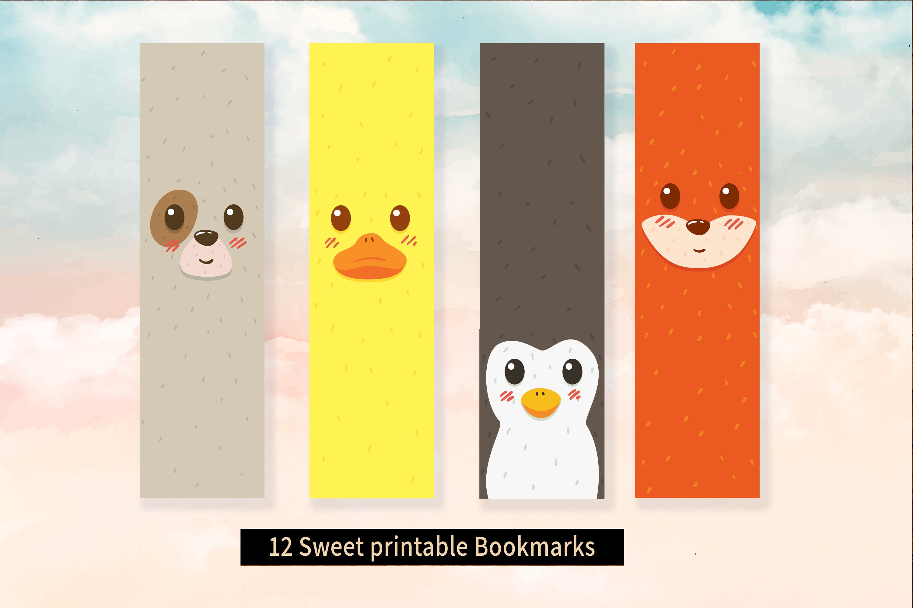 Printable Bookmarks Template Animals Bookmarks Printable - Etsy