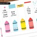 Printable Crayon Bookmarks for Kids: Colorful Reading Set (PDF) - Etsy