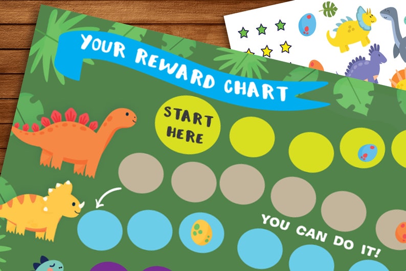 Printable Dinosaur Reward Chart Dinosaur Kids Behaviour Chart Reward ...