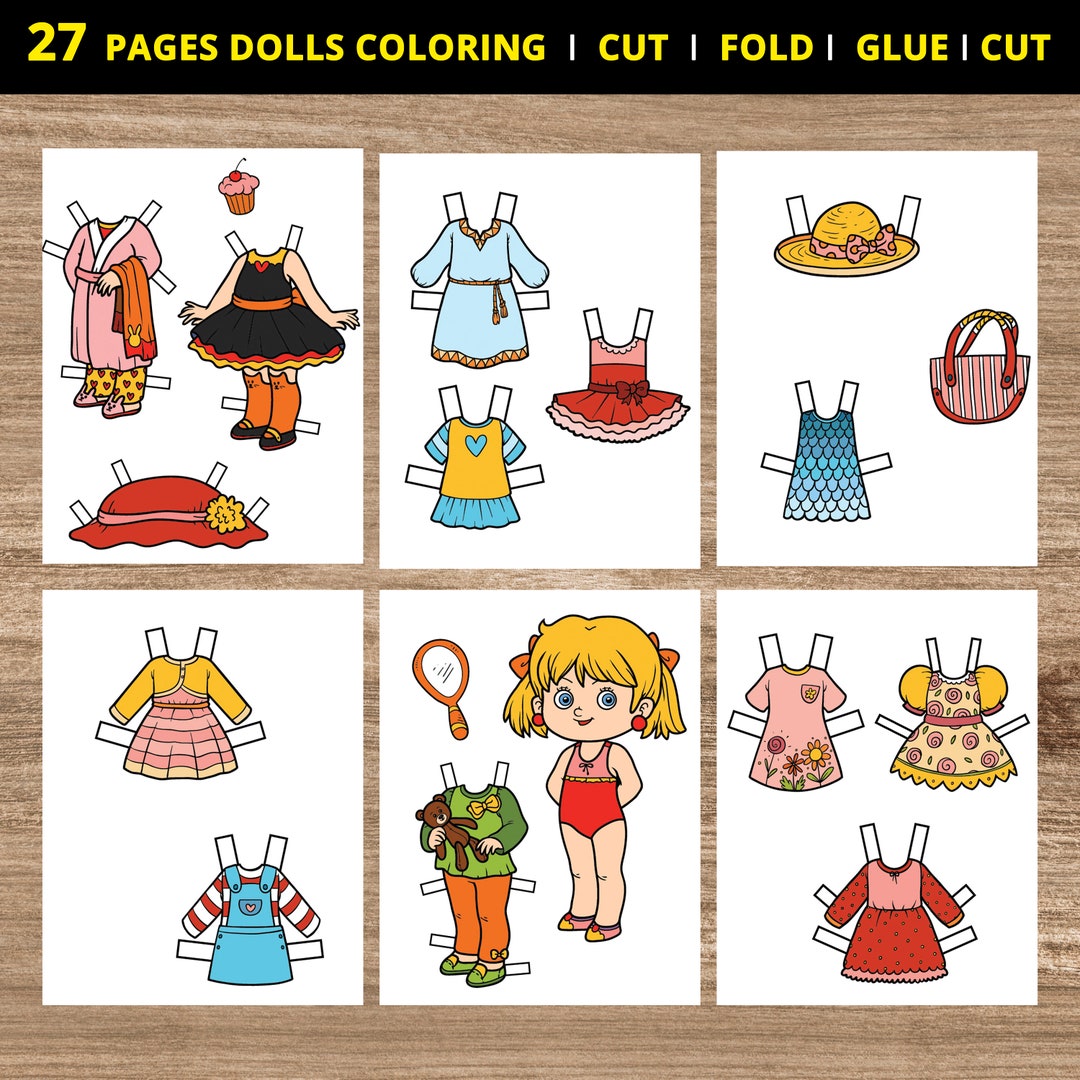 Girls Activities - Beautiful Papers Dolls to Spark Imagination. Simply ...