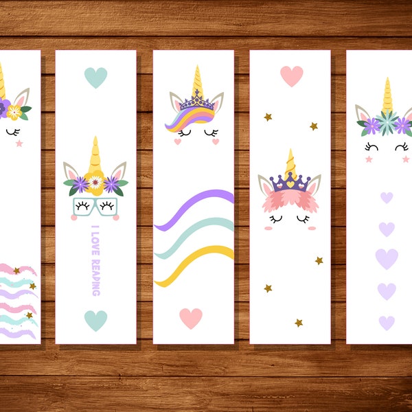 Unicorn Bookmark - Etsy