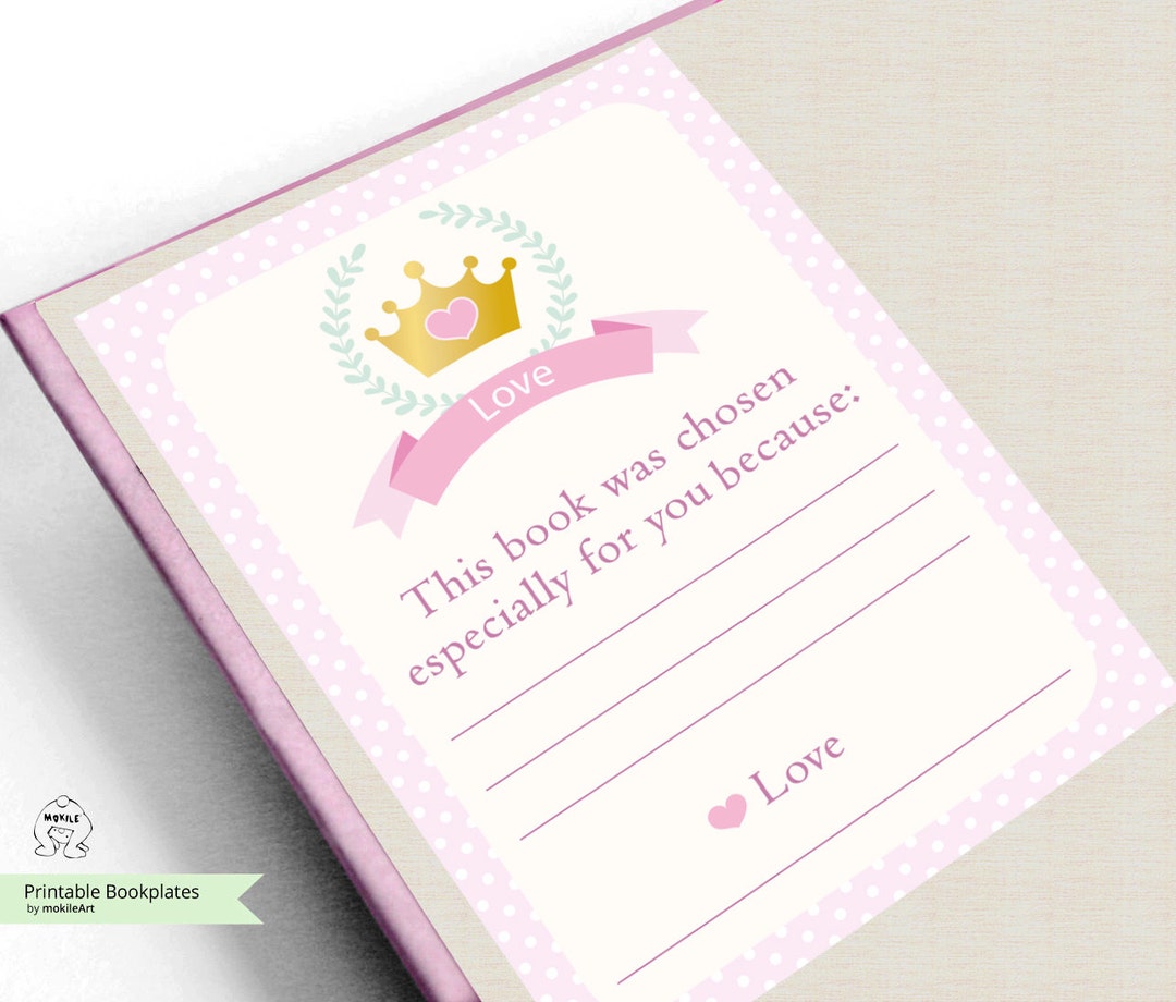 Printable Book Plates ,library Stickers,girl Bookplate, PRINTABLE, Girl ...