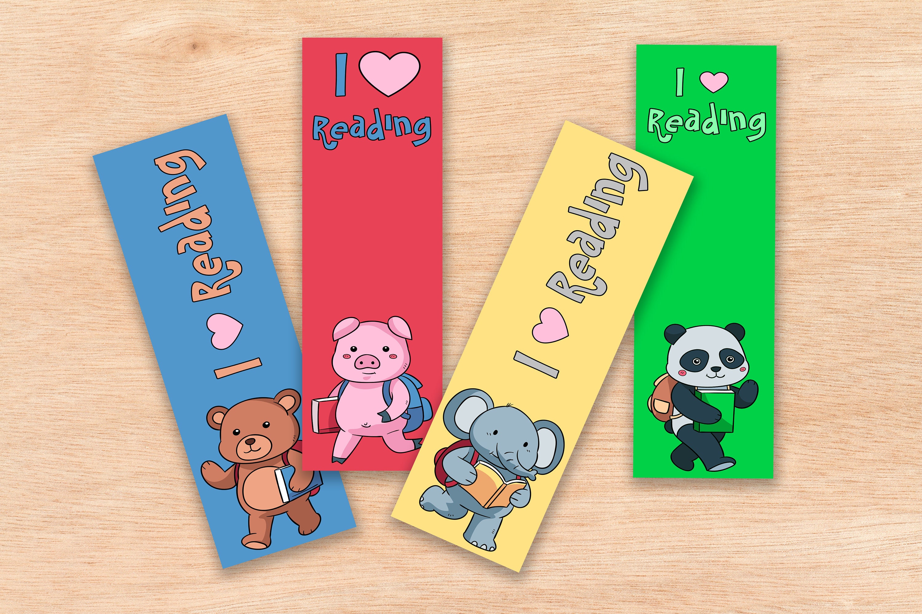 Printable Bookmarks Template, Animals Bookmarks, Printable Bookmarks ...