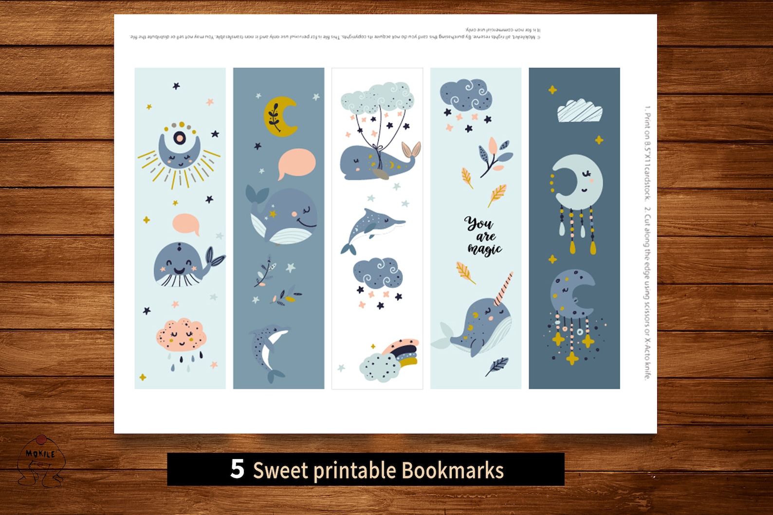 Printable Bookmarks Template, Printable Bookmarks Set, Bookmarks ...