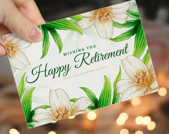Printable Retirement Card / Happy Retirement / Instant Download / 5x7 ...