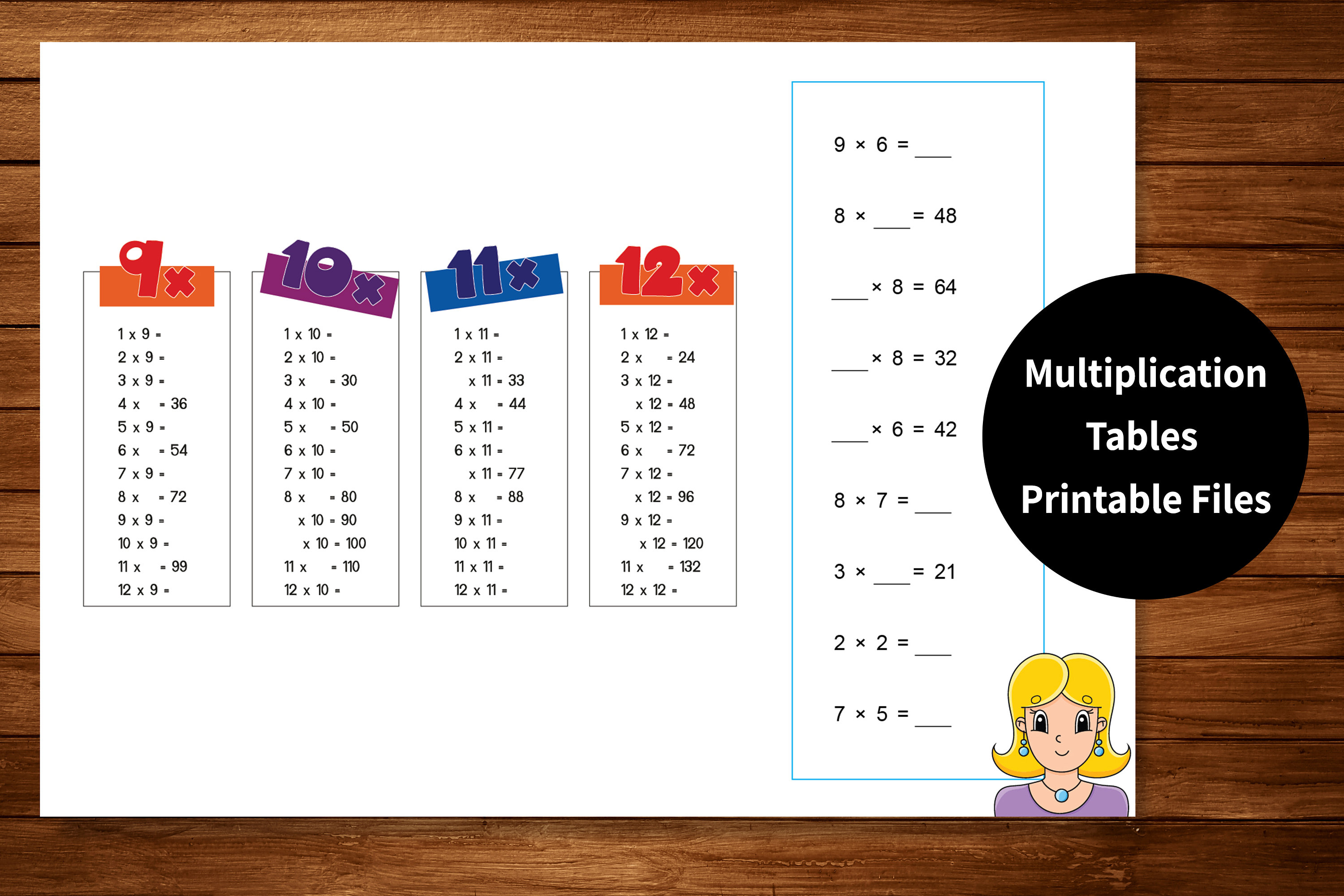 Multiplication Table Educational Games Home School - Etsy UK