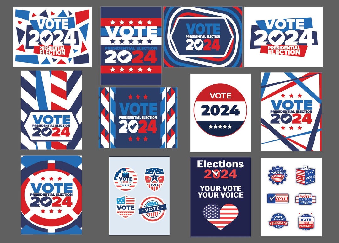 Elections Printable Designs 10 Pages 2 Sticker Sheets - Etsy