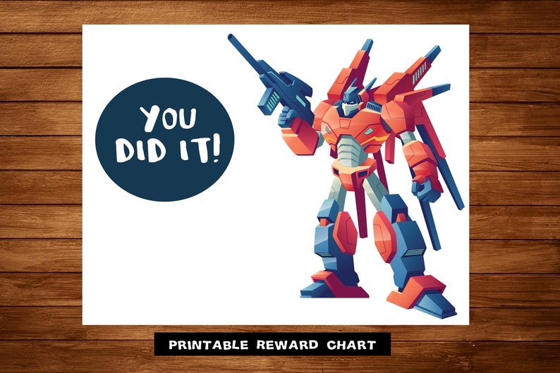Transformers Reward Chart – Printable Stickers & Coloring Page Set - Etsy
