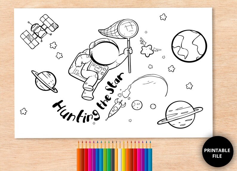 Space Reward Chart: Kids Printable Sticker Chart (PDF + JPG) - Etsy