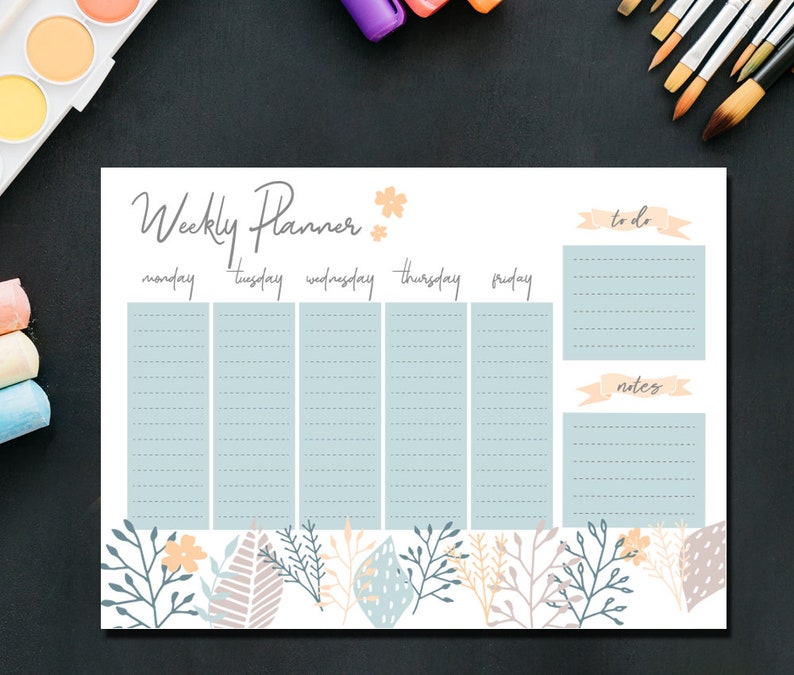 Daily Schedule Timetableweekly Planner Printableweekly - Etsy