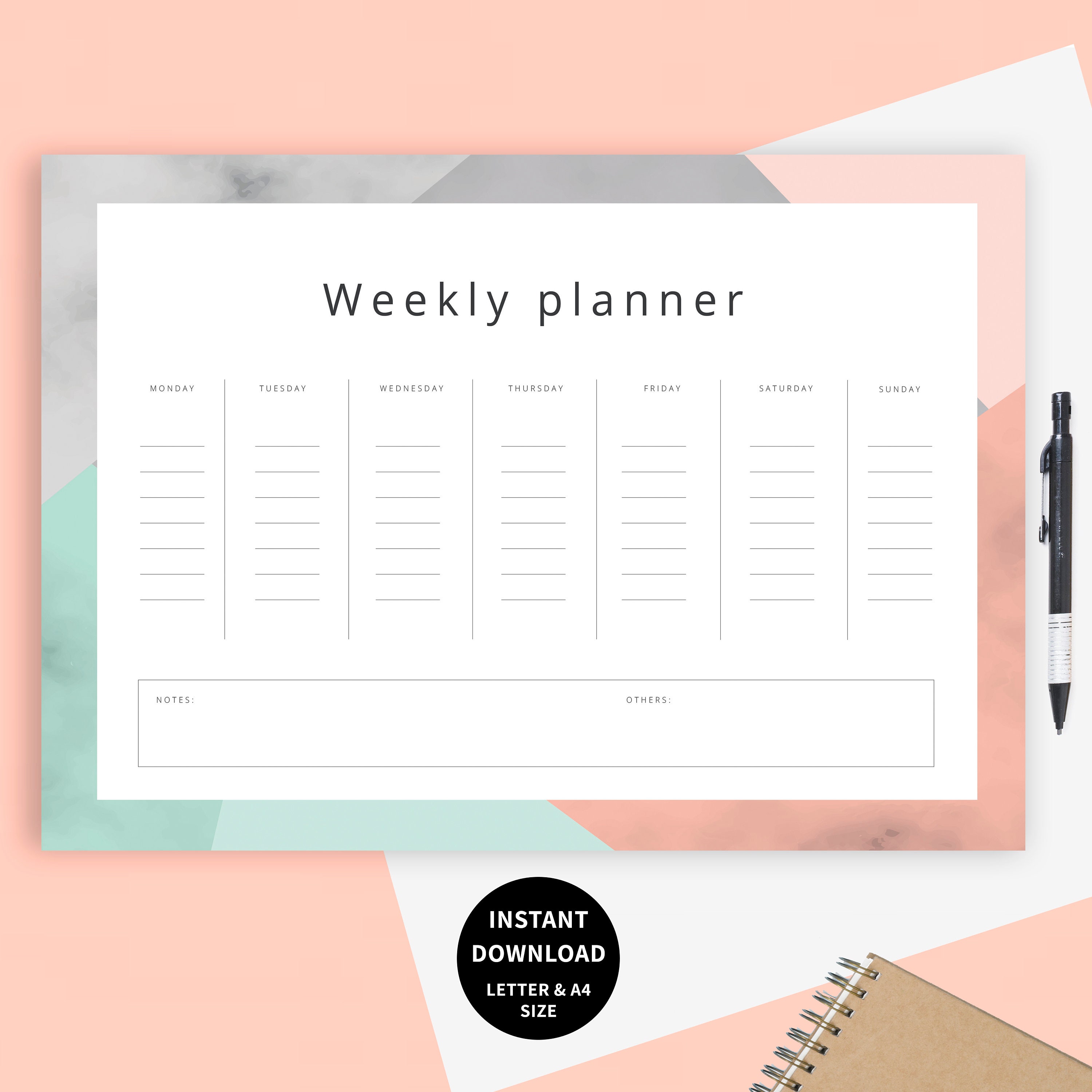 Daily Schedule,weekly Printable, Planner for Moms, Home School Planner ...