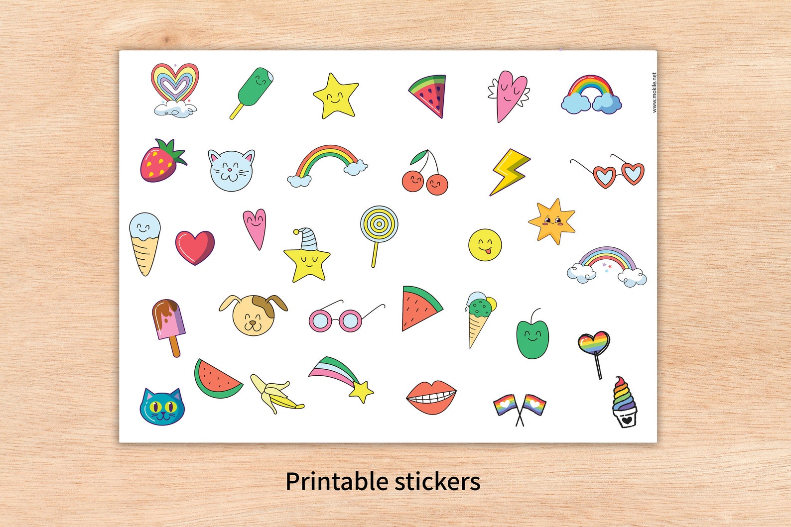 Printable Reward Chart Rainbow Sticker Chart Instant - Etsy