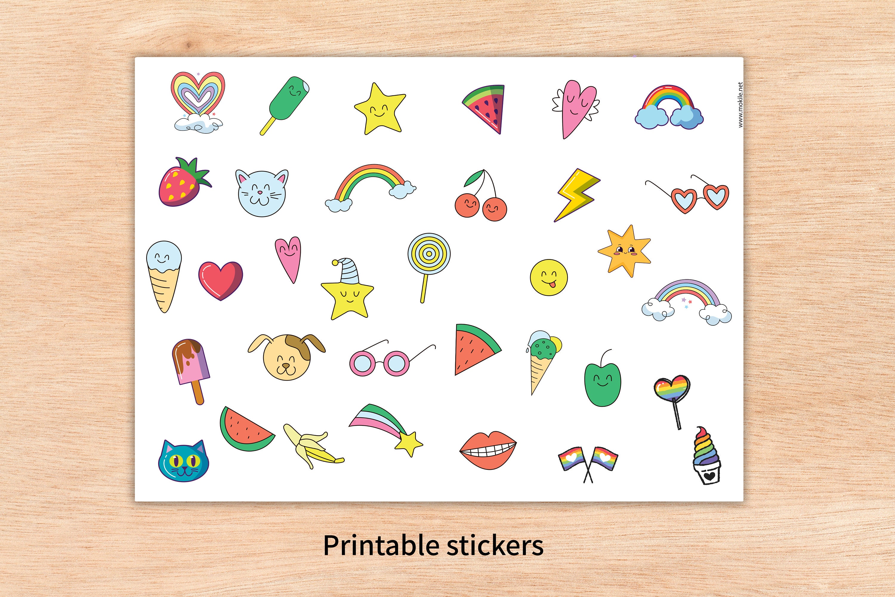 Printable Rainbow Reward Chart With Stickers (PDF & JPG) - Etsy
