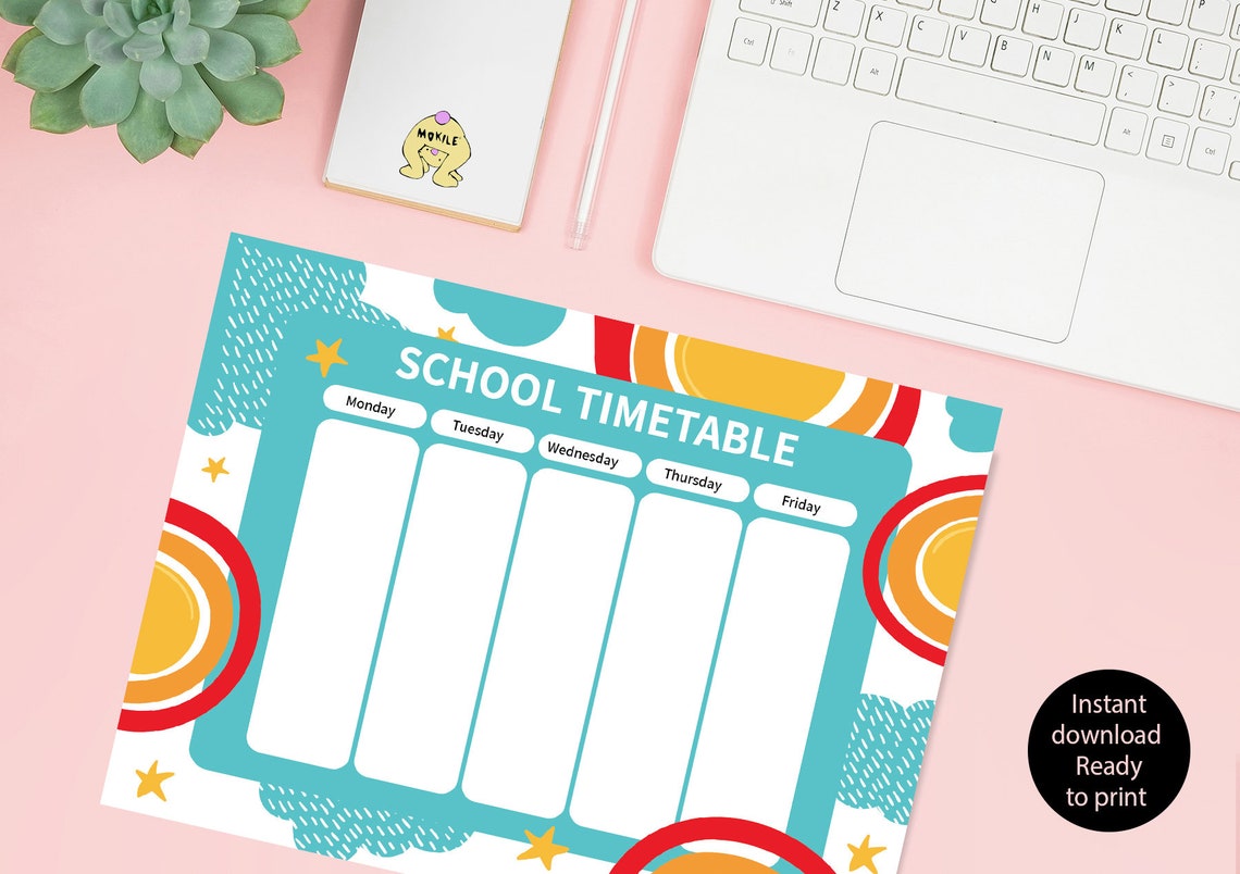 Printable Kids Diploma & Daily Schedule: Homeschool Planner (digital ...