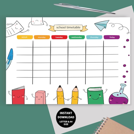 Kids Daily Schedule Planner Printable Activates - Etsy Australia