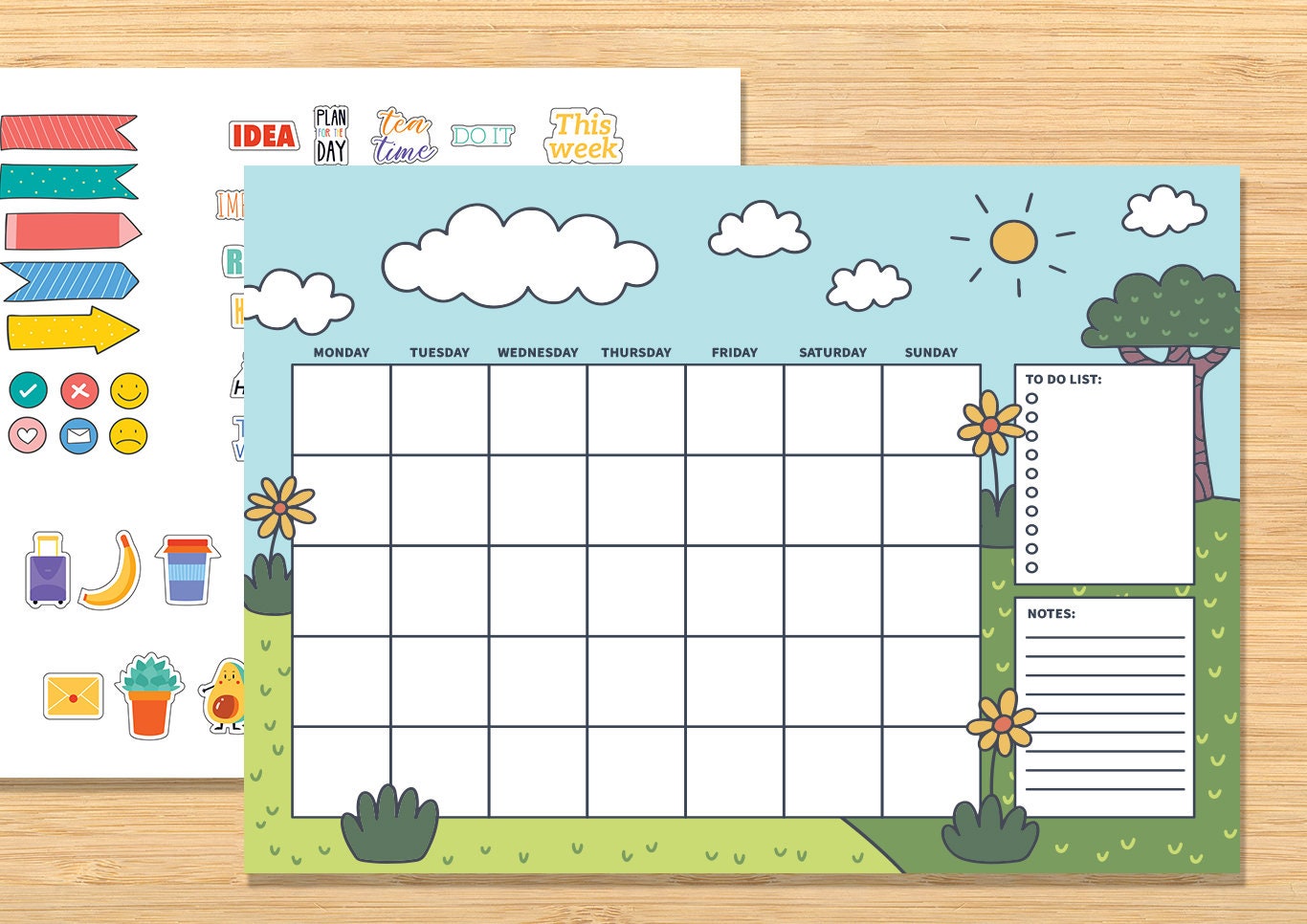 Kids Daily Schedule Planner Printable Weekly Schedule and - Etsy