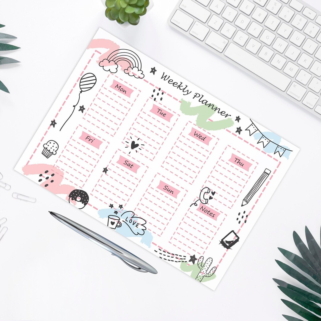 Kids Daily Schedule,daily Schedule, Planner Printable,printable Weekly ...