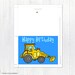 Bulldozer Birthday Card - Printable Construction Card for Boys ...