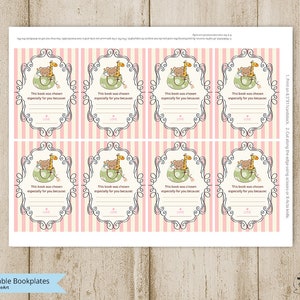 Printable Book Plate,book Plates,baby Shower Bookplate,instant Download ...