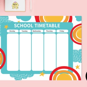 Kids Daily Schedule, Planner Printable, Activates Printable,home School ...