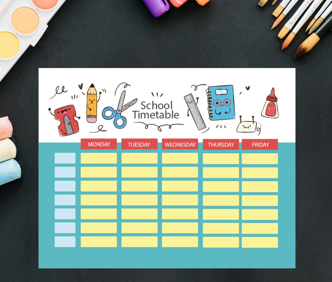 Weekly Schedule Printable,back to School Printable Planner,weekly ...