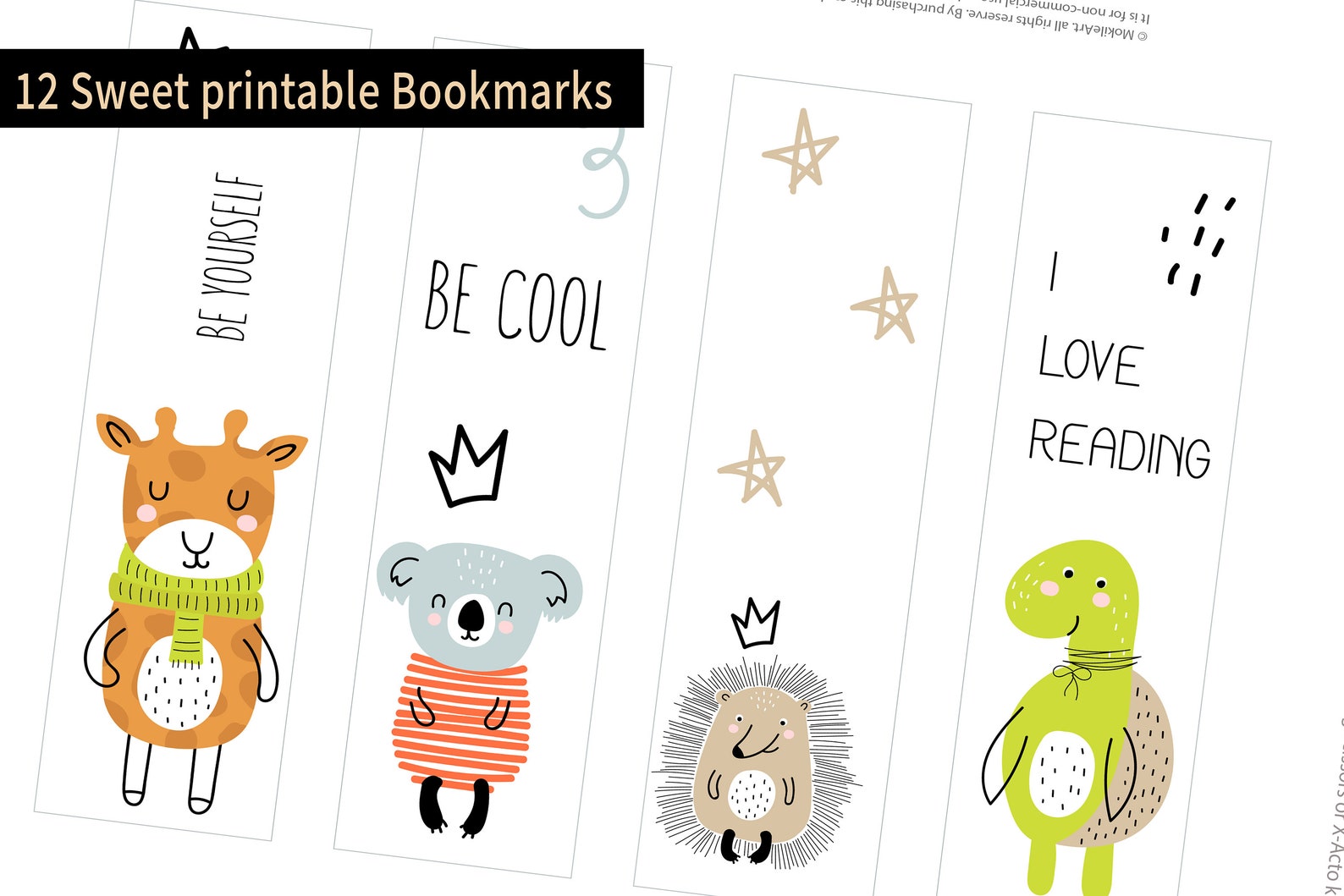 Printable Bookmarks Template, Animals Bookmarks, Printable Bookmarks ...
