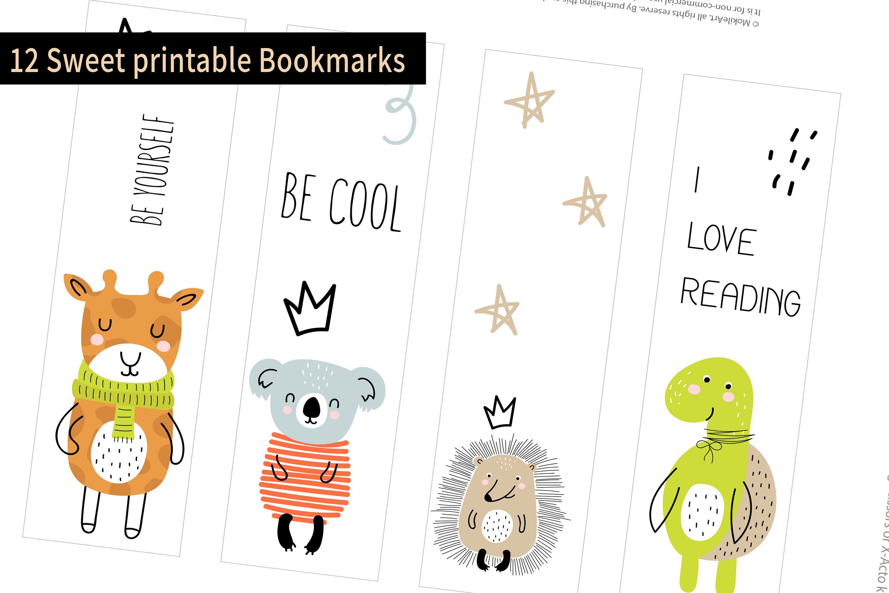 Printable Bookmarks Template, Animals Bookmarks, Printable Bookmarks ...