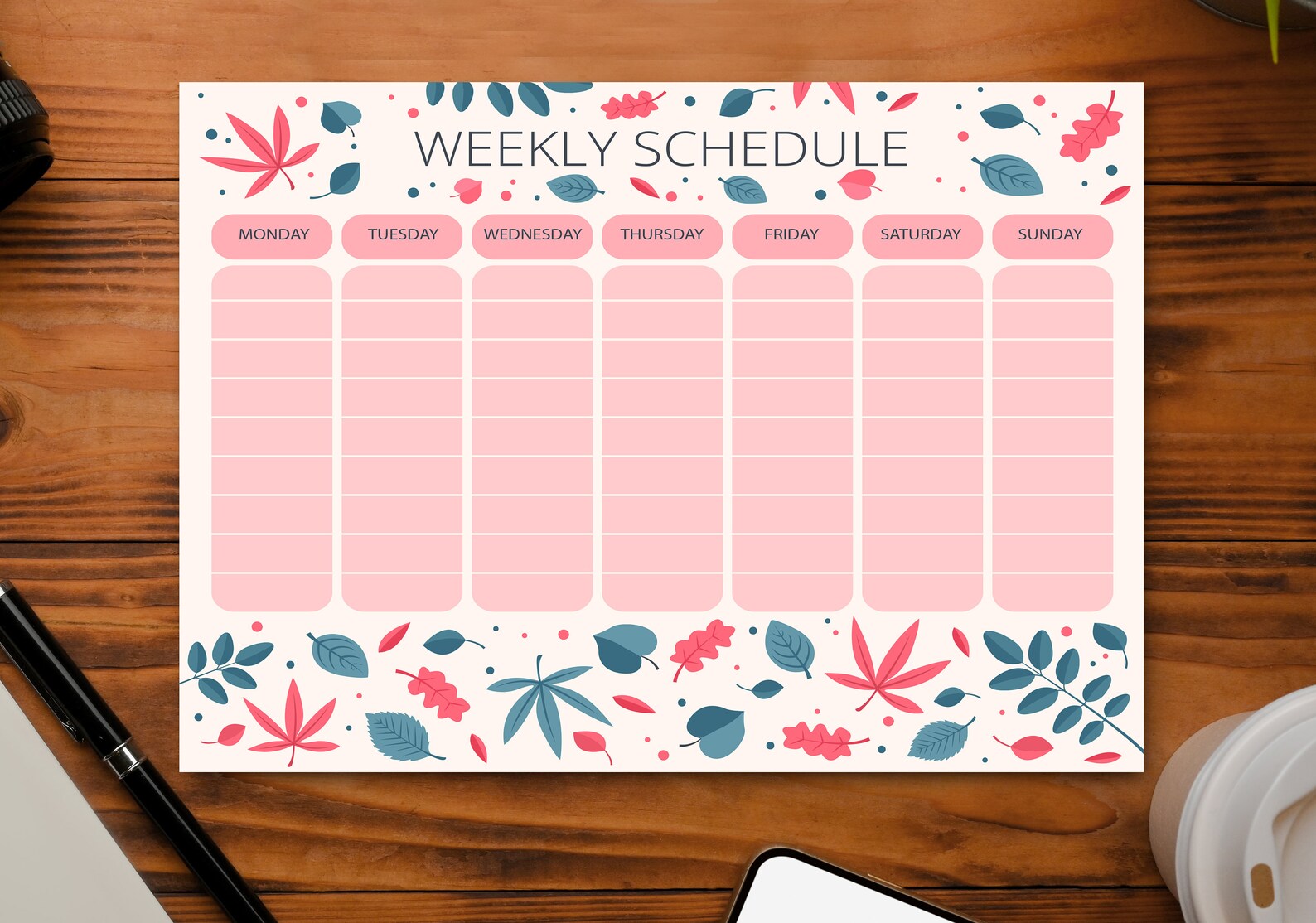Weekly Schedule Printable, Planner Printable, Weekly Printable, Daily ...
