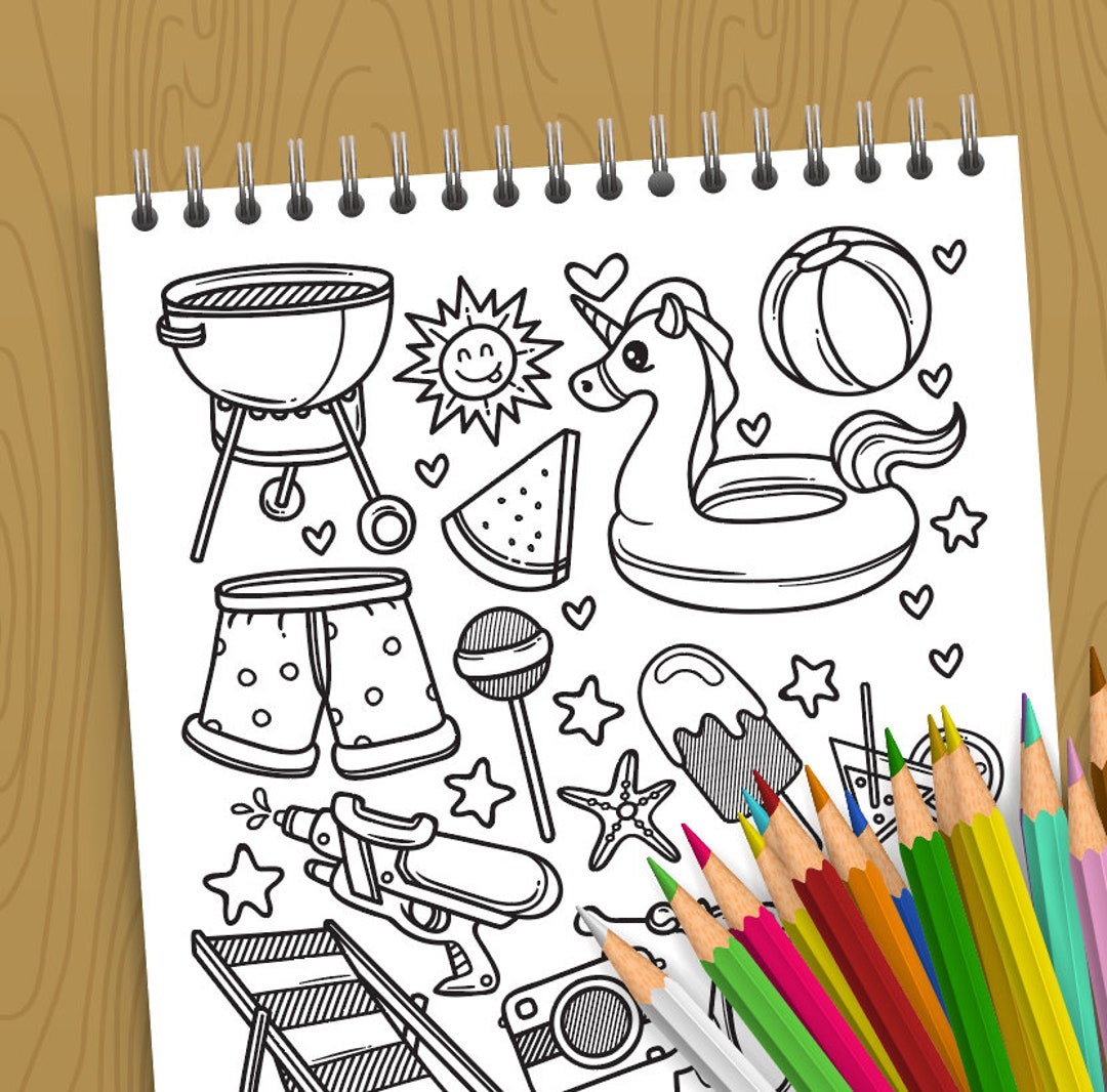 Coloring Pages - 25 Coloring Pages, Birthday Party Activity, Girls ...