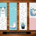 Printable Bookmarks Template, Llama, Alpaca, Cactus Bookmarks ...